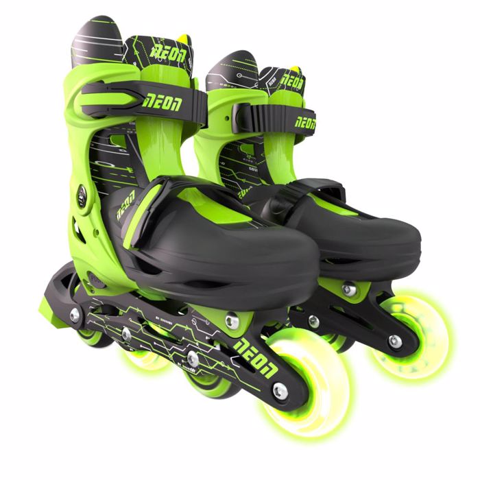 YVOLUTION Neon Combo Skates 2 in 1 - Green (EU: 34-37) | Powerskate